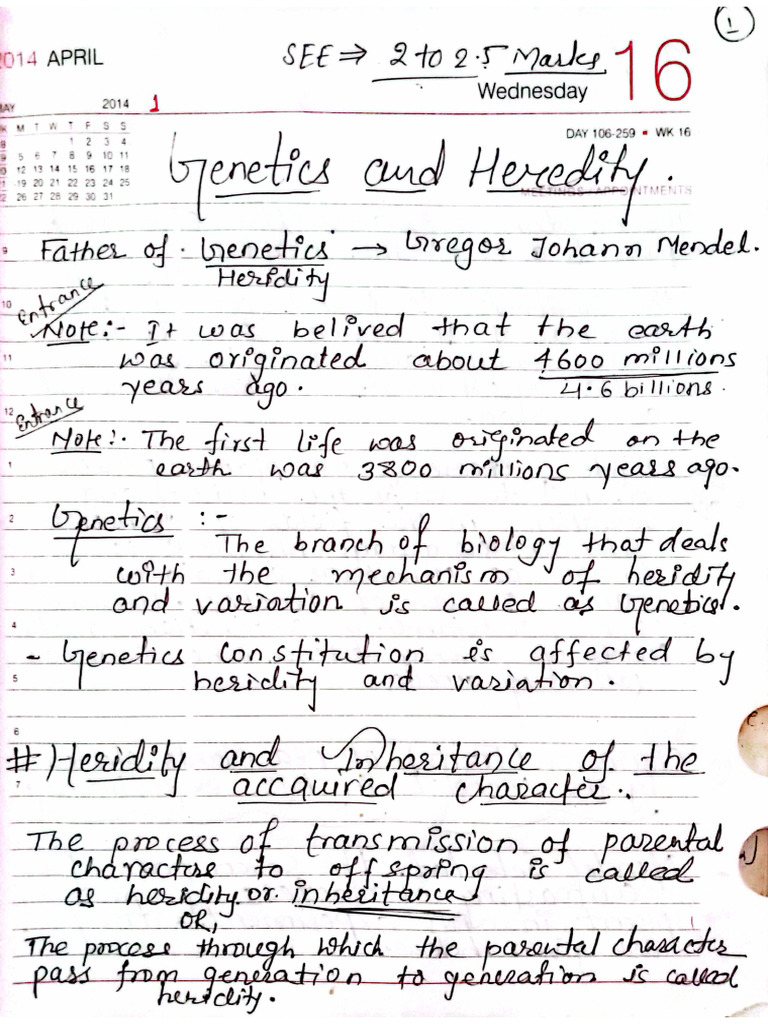 Heredity and Variation | PDF