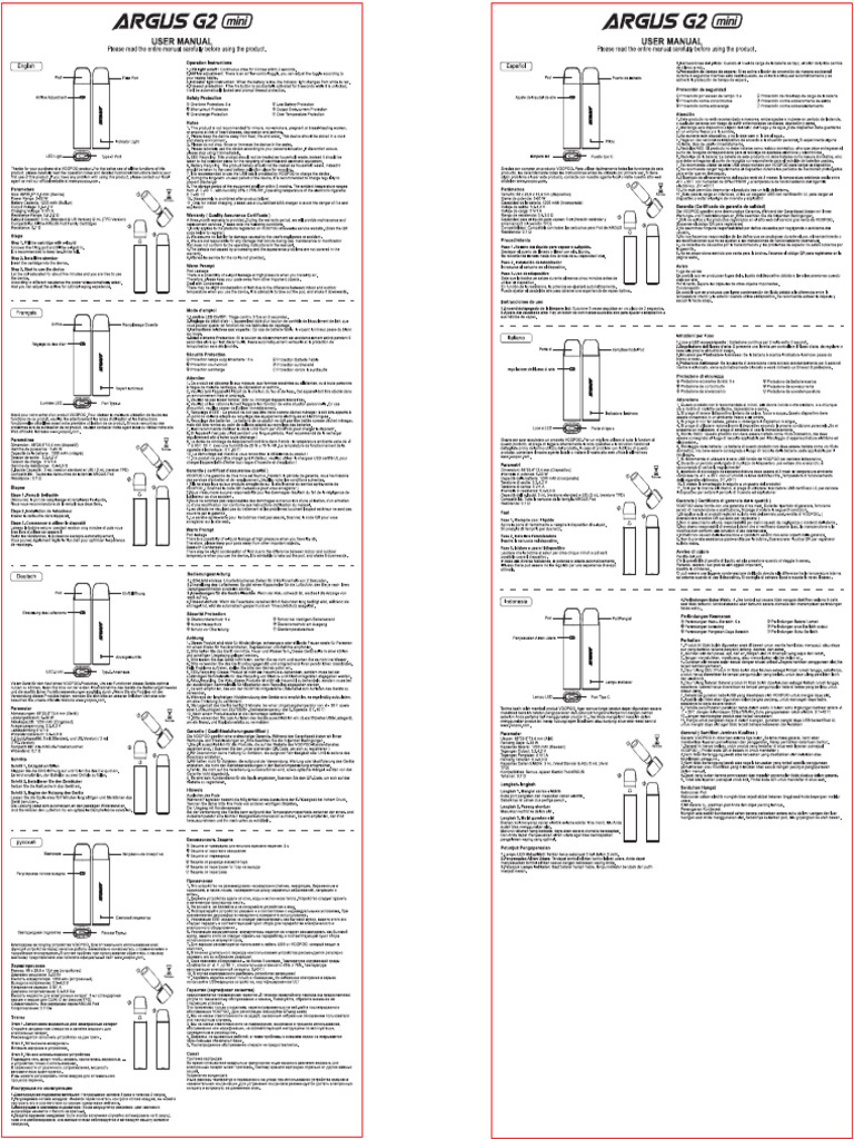 ARGUS G2 Mini Product Manual | PDF