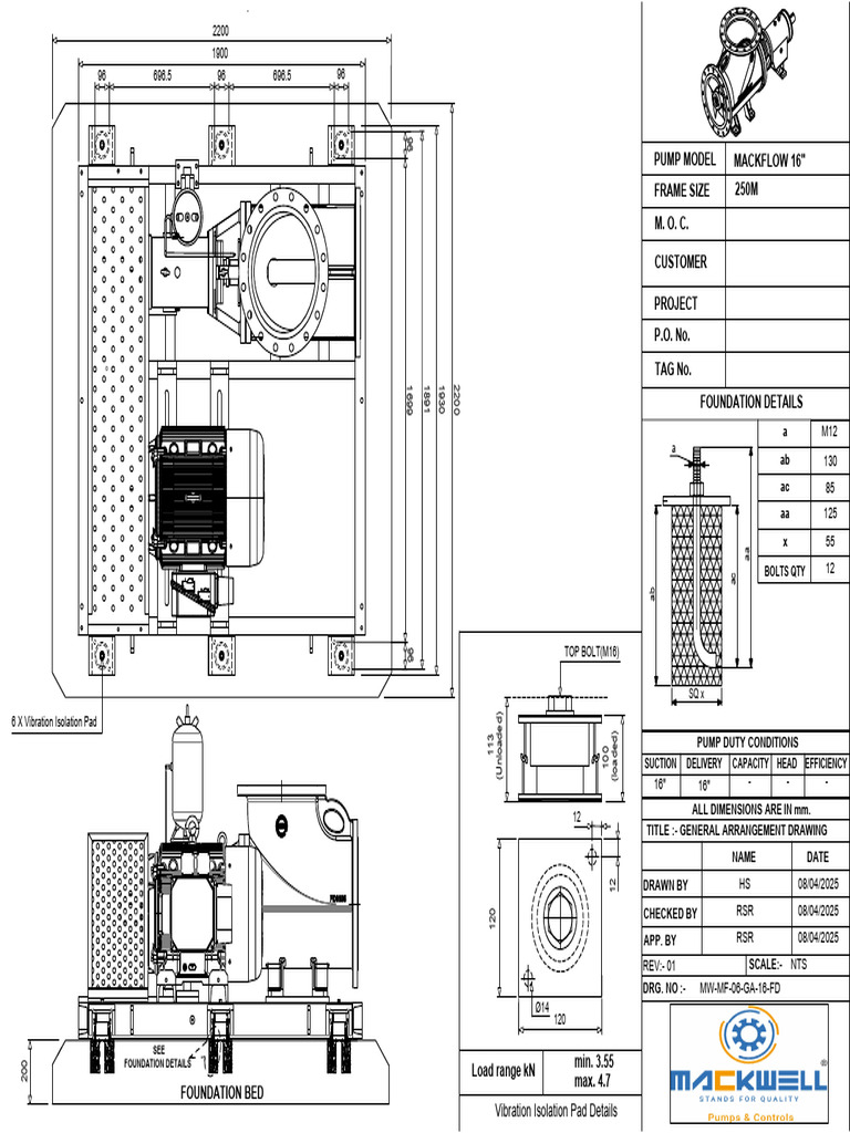 General Arrangement Drawing for Pump Setup | PDF | Mechanical ...