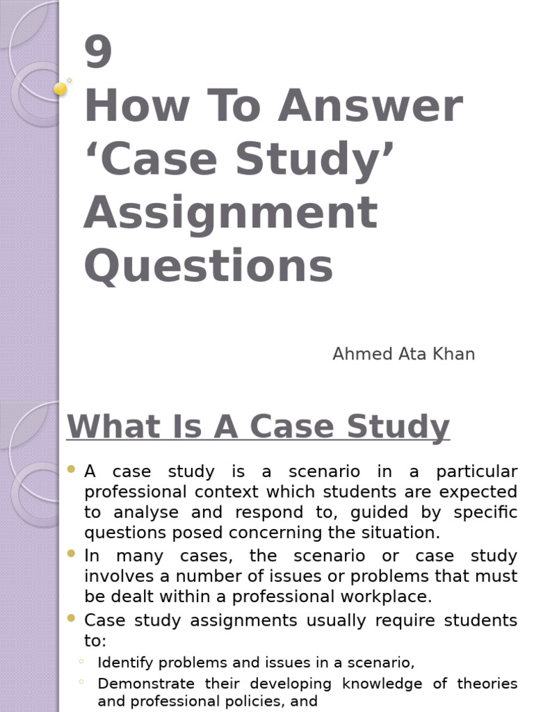9 How To Answer Case Study' Assignment Questions | PDF | Knowledge | Cognition