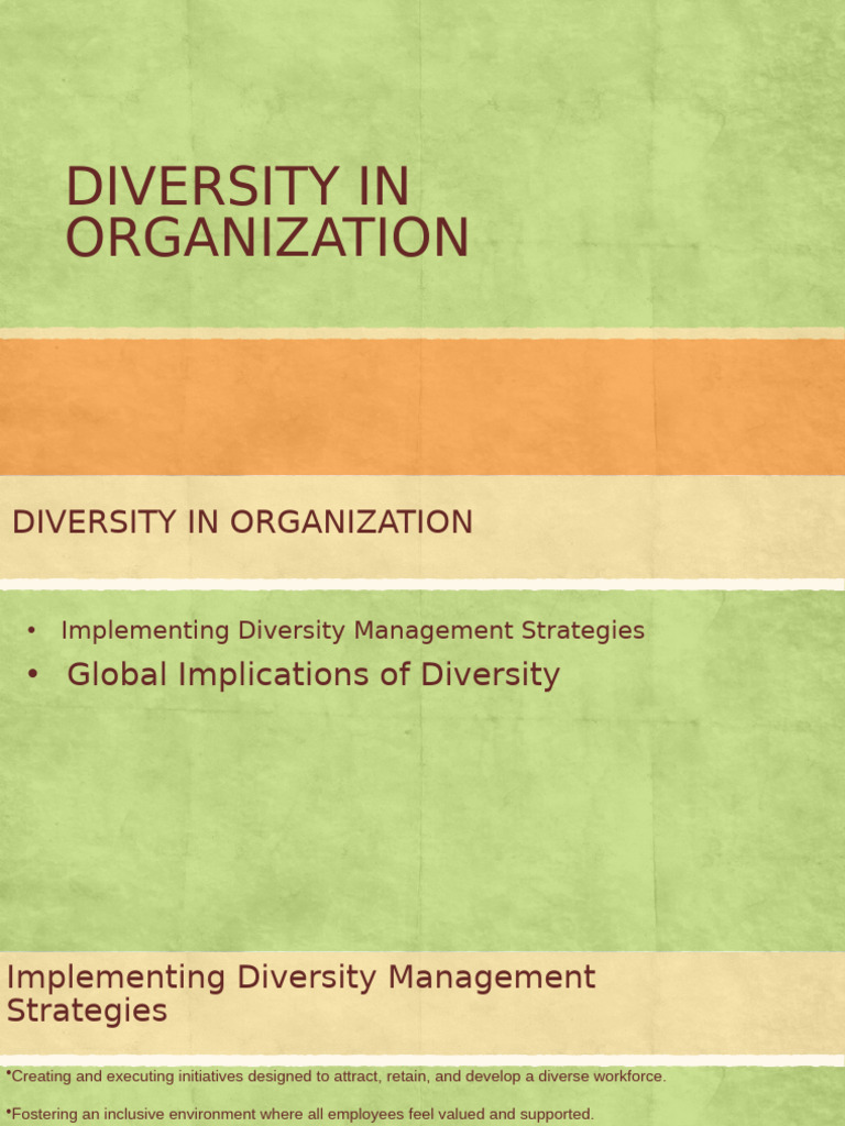 Diversity in Organization | PDF | Diversity (Business) | Recruitment