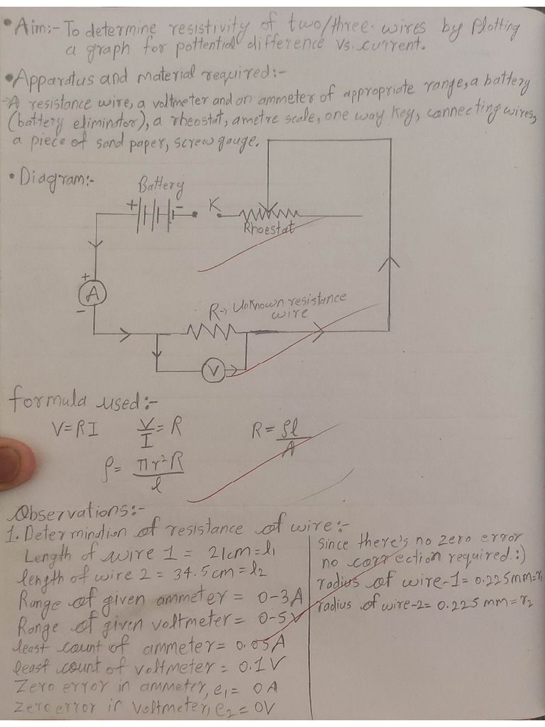 Physics Practical File A Section | PDF