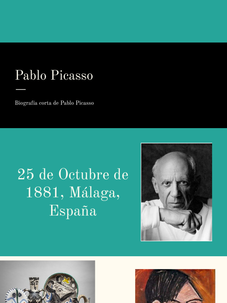 Biografía breve de Pablo Picasso | PDF