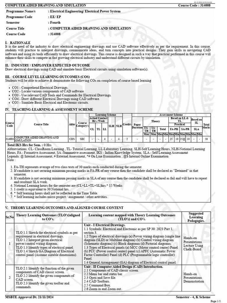314008-Computer Aided Drawing and Simulation | PDF | Series And ...