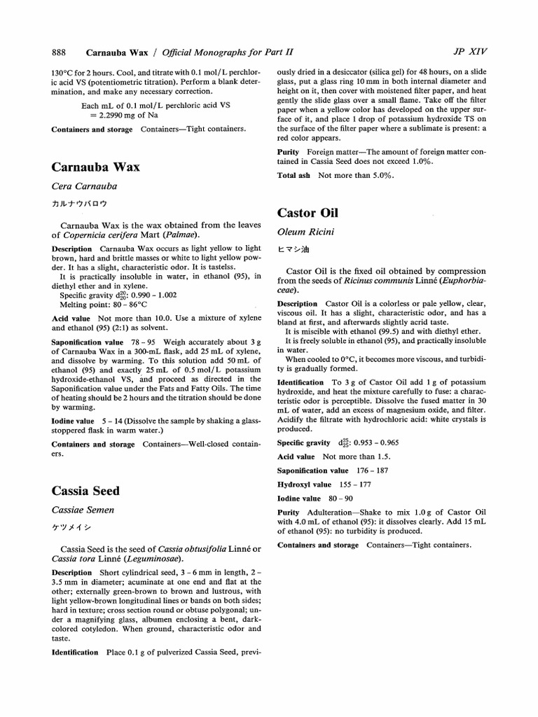 Castor Oil | PDF