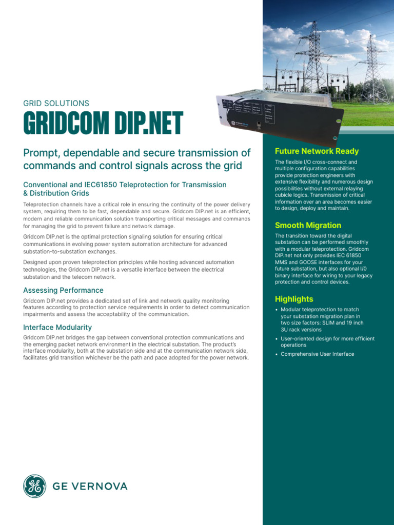 GEA35368 DIP - Net Brochure | PDF | Computer Network | Electrical Grid