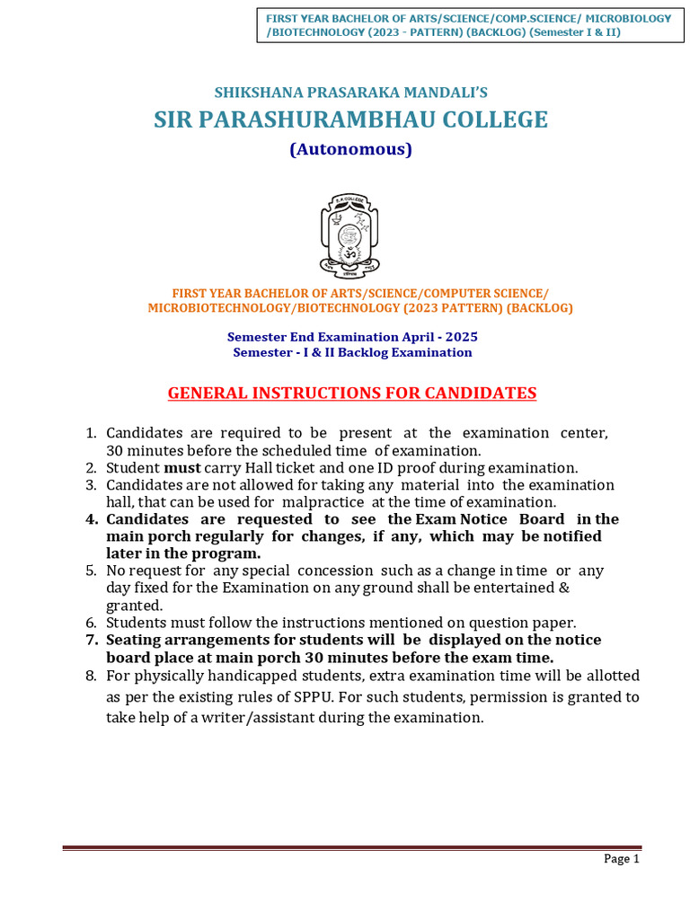 TimeTable - FY NEP I Arts, Science, Computer Science, Biotechnology & Microbiology Sem - I & II ...