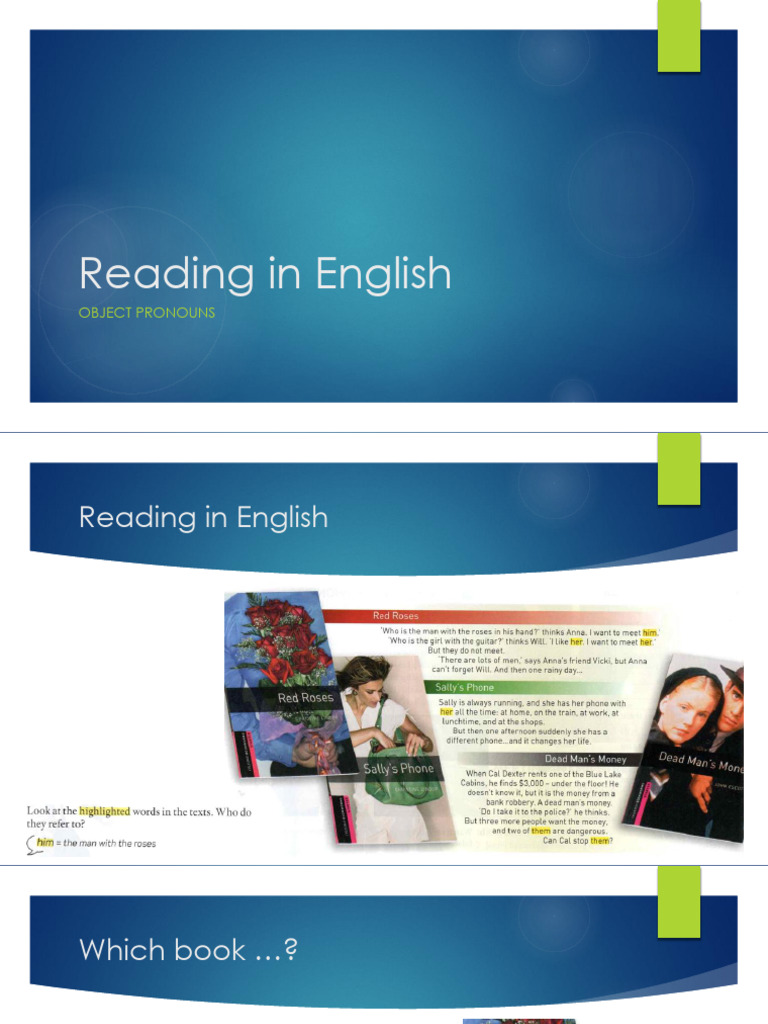 English Object Pronouns Practice Guide | PDF