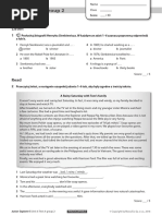 Link 4 Unit 1 Testy | PDF