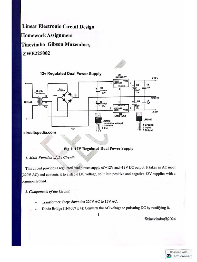 Tine I Muzemba Linear Electronic Circuit | PDF