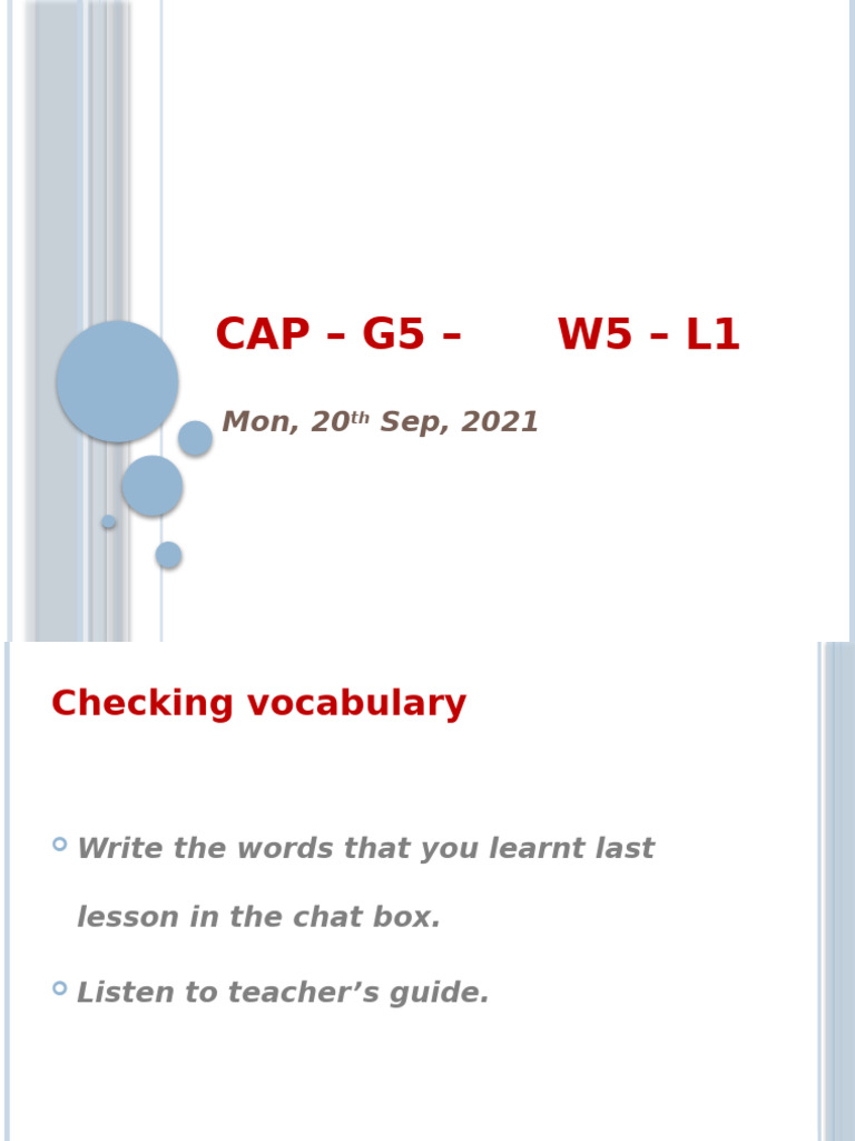CAP – G5 – W5 - L1 - Sep 20 - revised | PDF | Naming Conventions ...