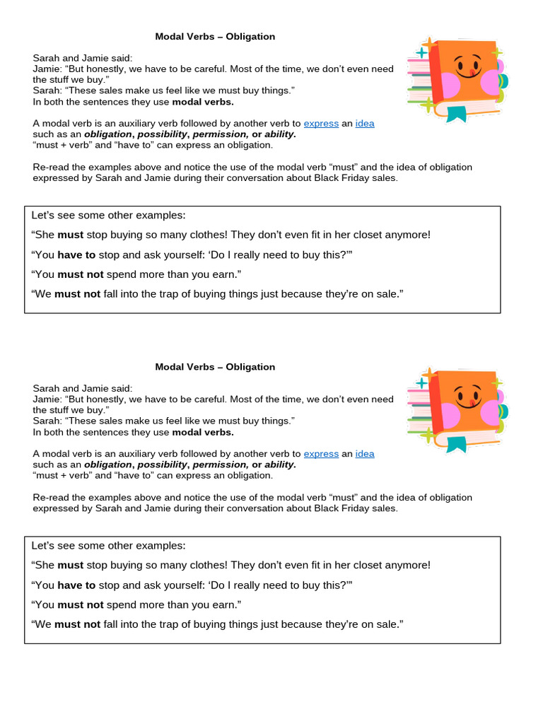 Understanding Modal Verbs for Obligation | PDF