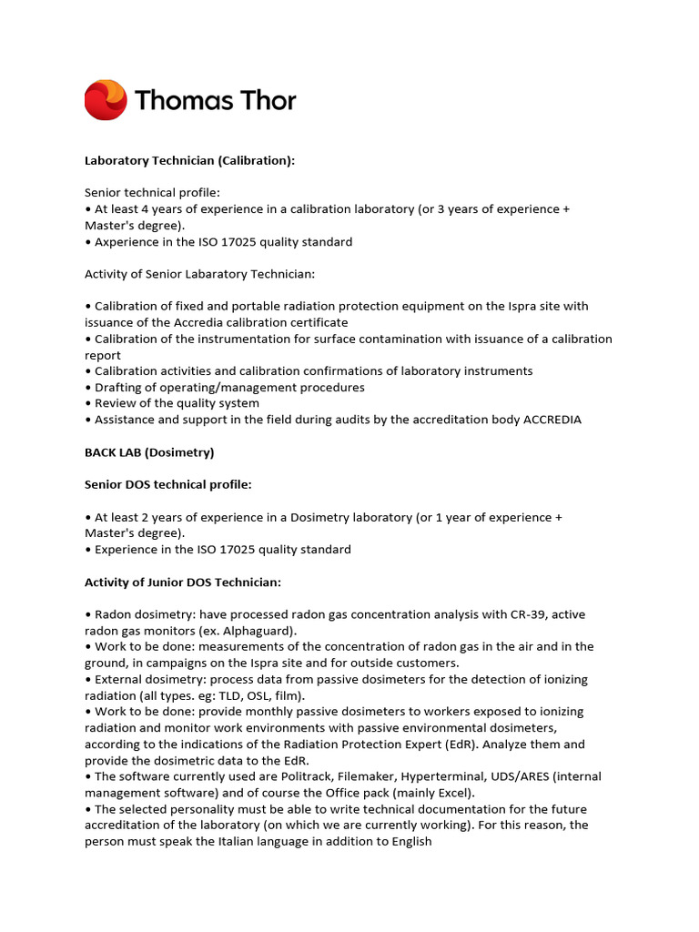 Laboratory Technician | PDF