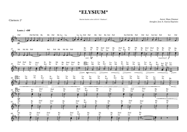 Elysium - Clarinete 2º | PDF