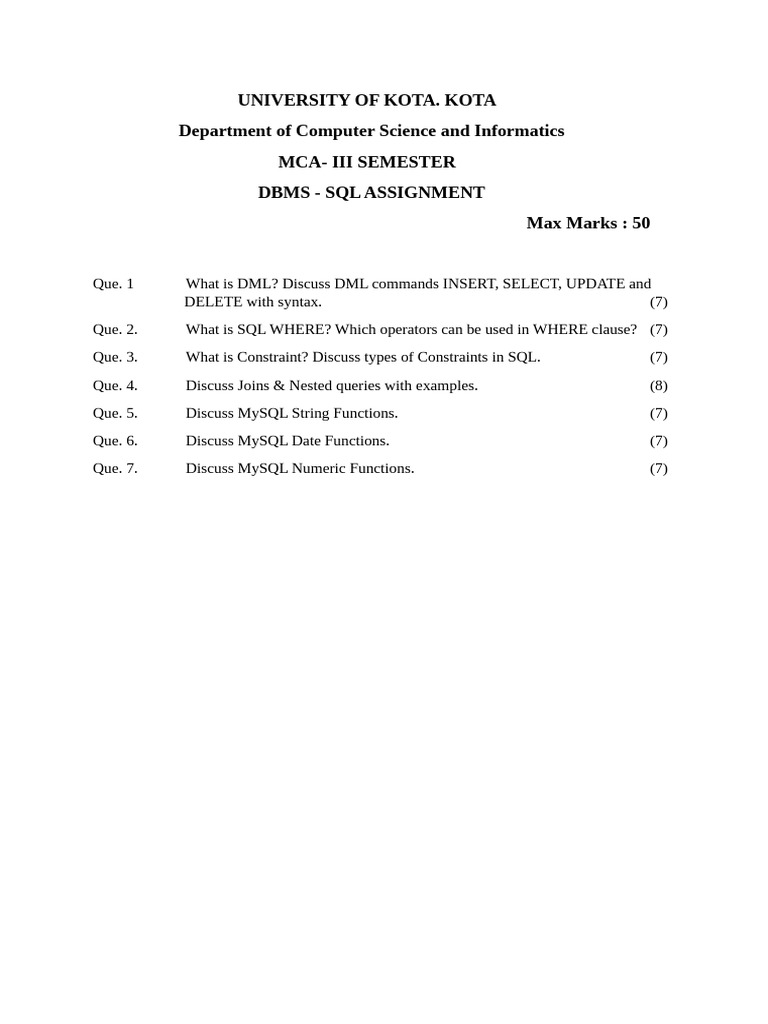 DBMS Assignment 24 | PDF