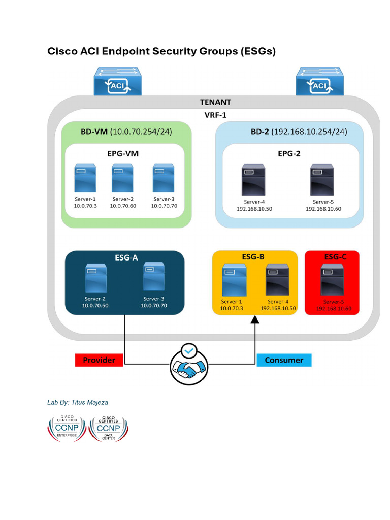 Cisco ACI Endpoint Security Groups (ESGs) | PDF | Virtual Machine | Computer Network