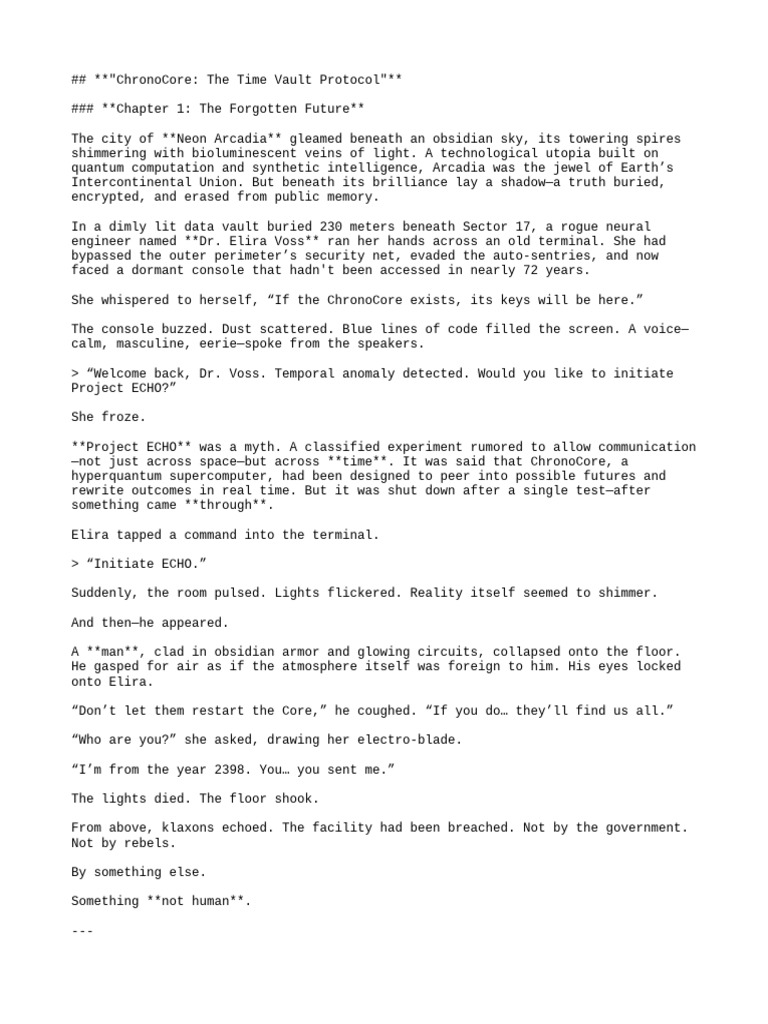 ChronoCore: Secrets of Time Travel | PDF