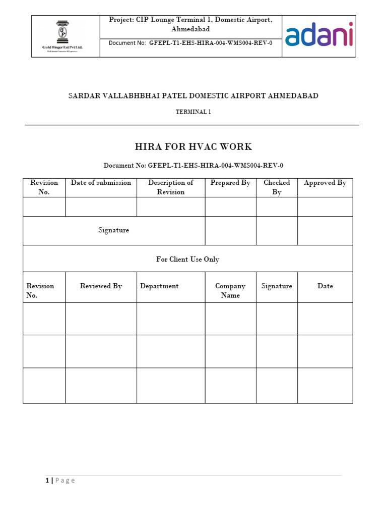 HVAC-HIRA-Approval | PDF