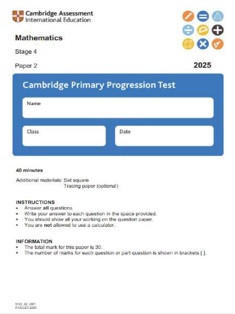 Math Paper 2 To Practice | PDF