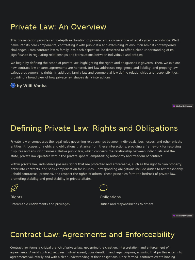 Understanding Private Law Essentials | PDF | Tort | Damages