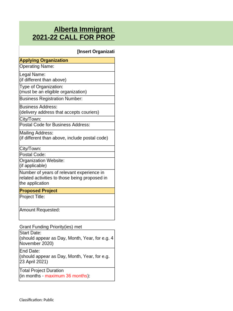 Alberta Immigrant Mentorship Grant Application | PDF | United States ...