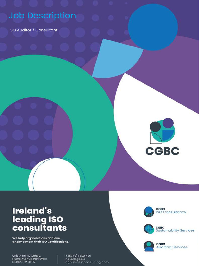 ISO Auditor Consultant Job Description 1 1 | PDF | Audit | Consultant