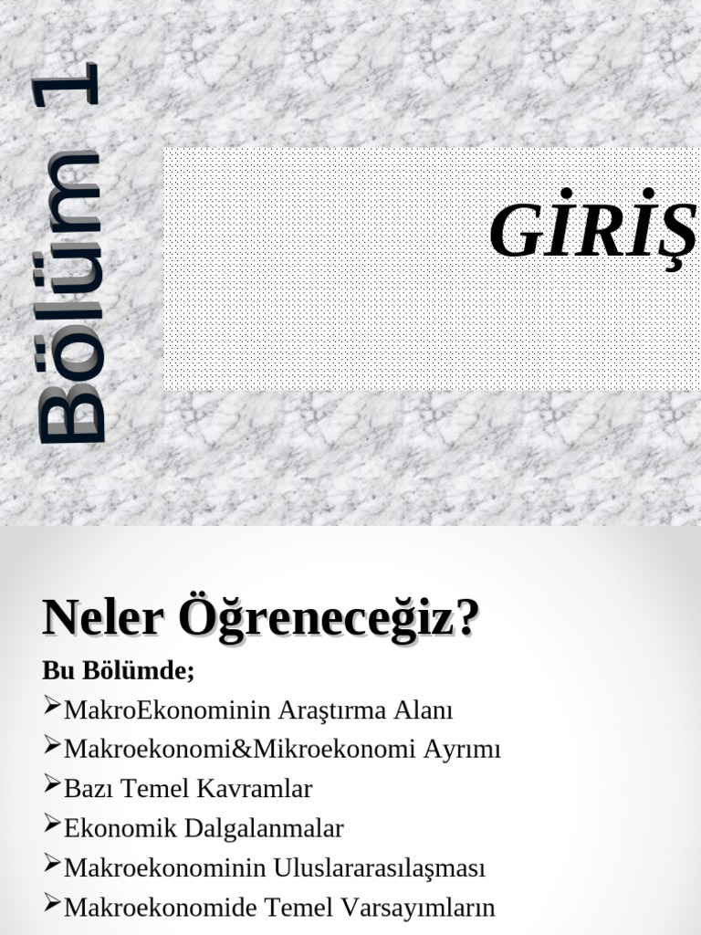 1 Bölüm Sunum | PDF