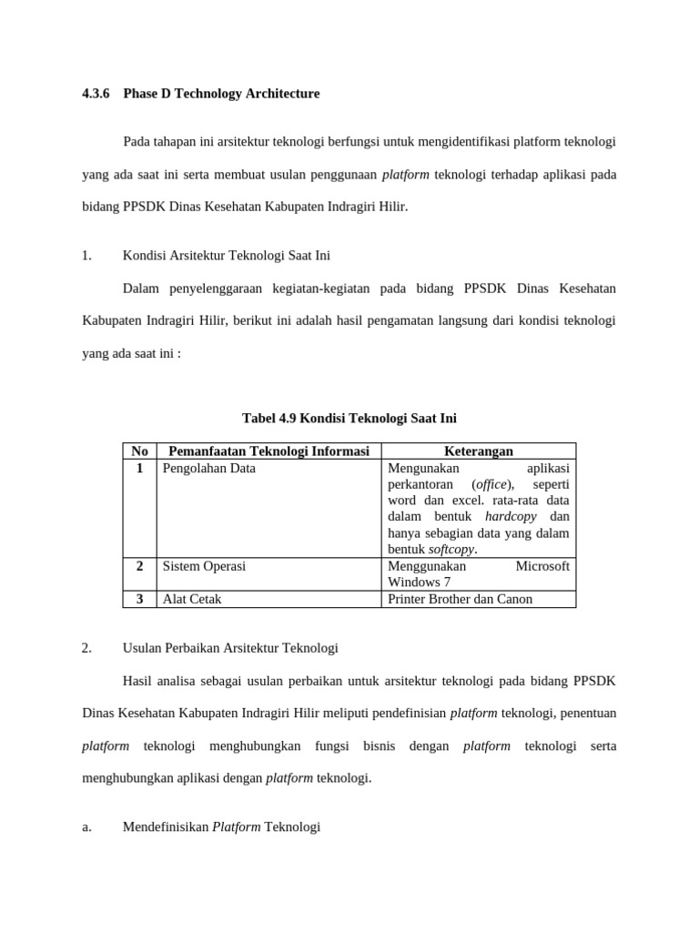 7 - Phase D Technology Architecture | PDF