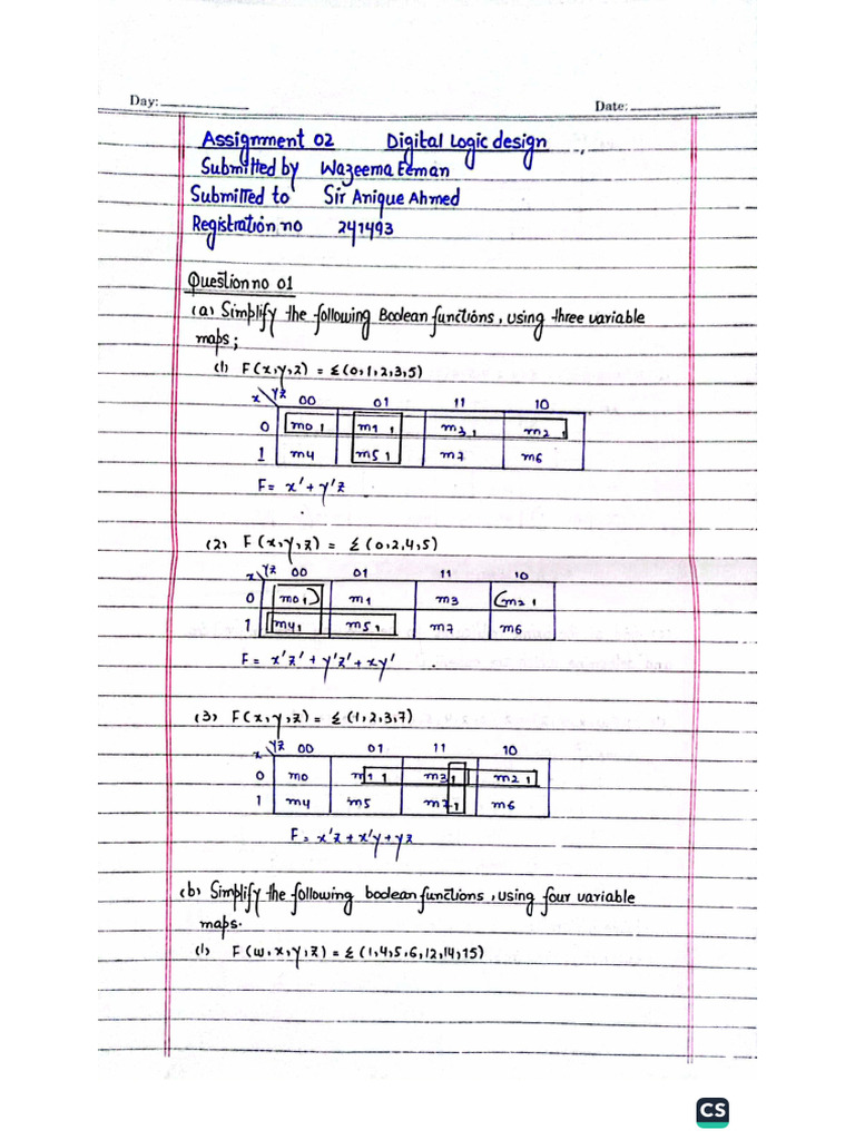 DLD Assignment No 02 | PDF