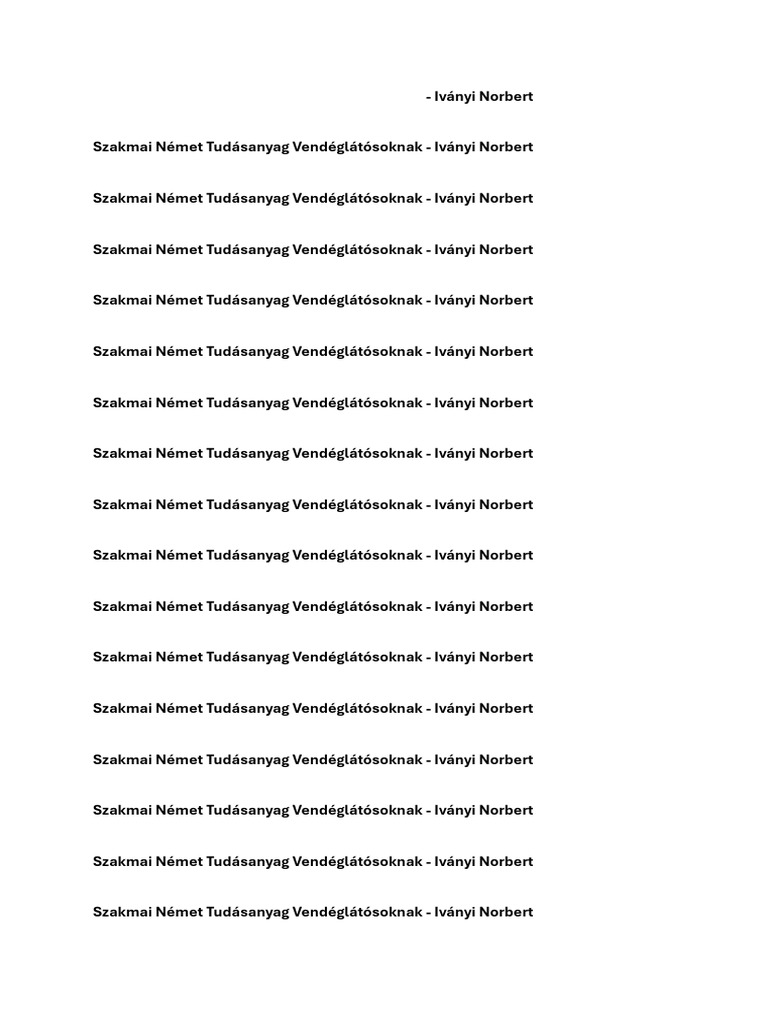 Szakmai Német 3 | PDF