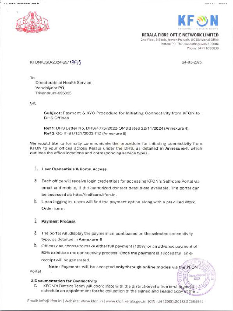 K-FON Payment & KYC Procedure | PDF