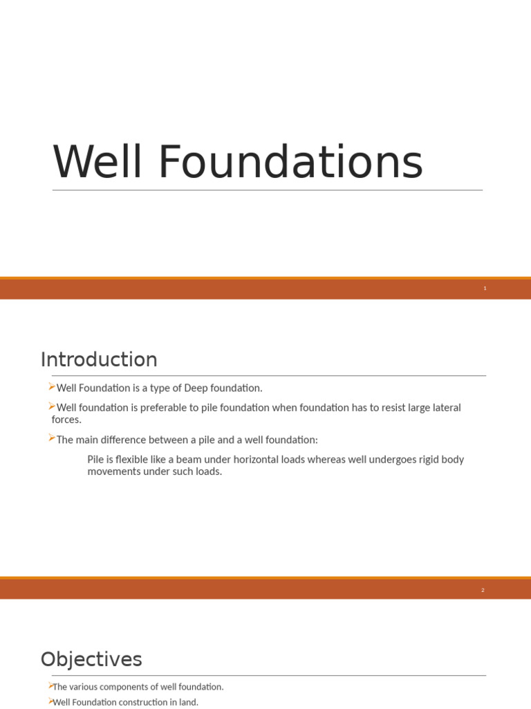 Well Foundation Construction Techniques | PDF | Deep Foundation ...