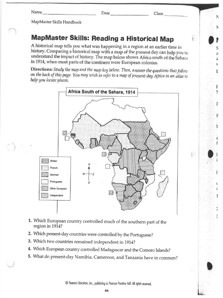 Historical Map Skills: Africa 1914 | PDF