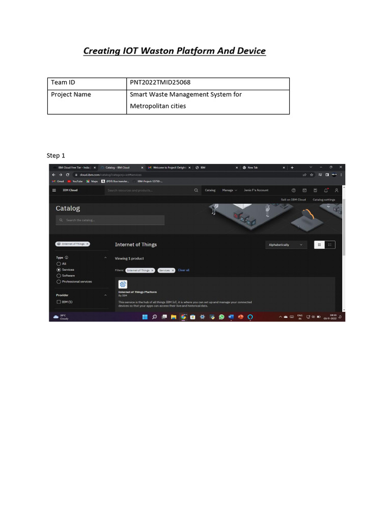IOT Waston Platform and Devices | PDF