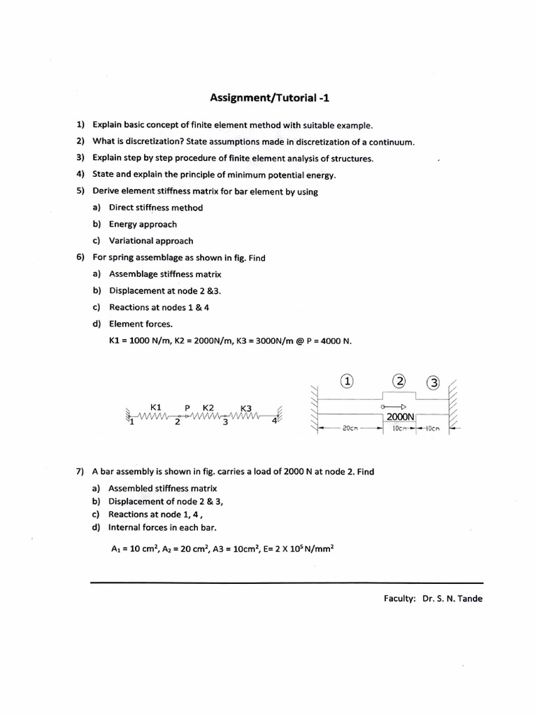 Finite Element Method Assignments Guide | PDF | Finite Element Method ...