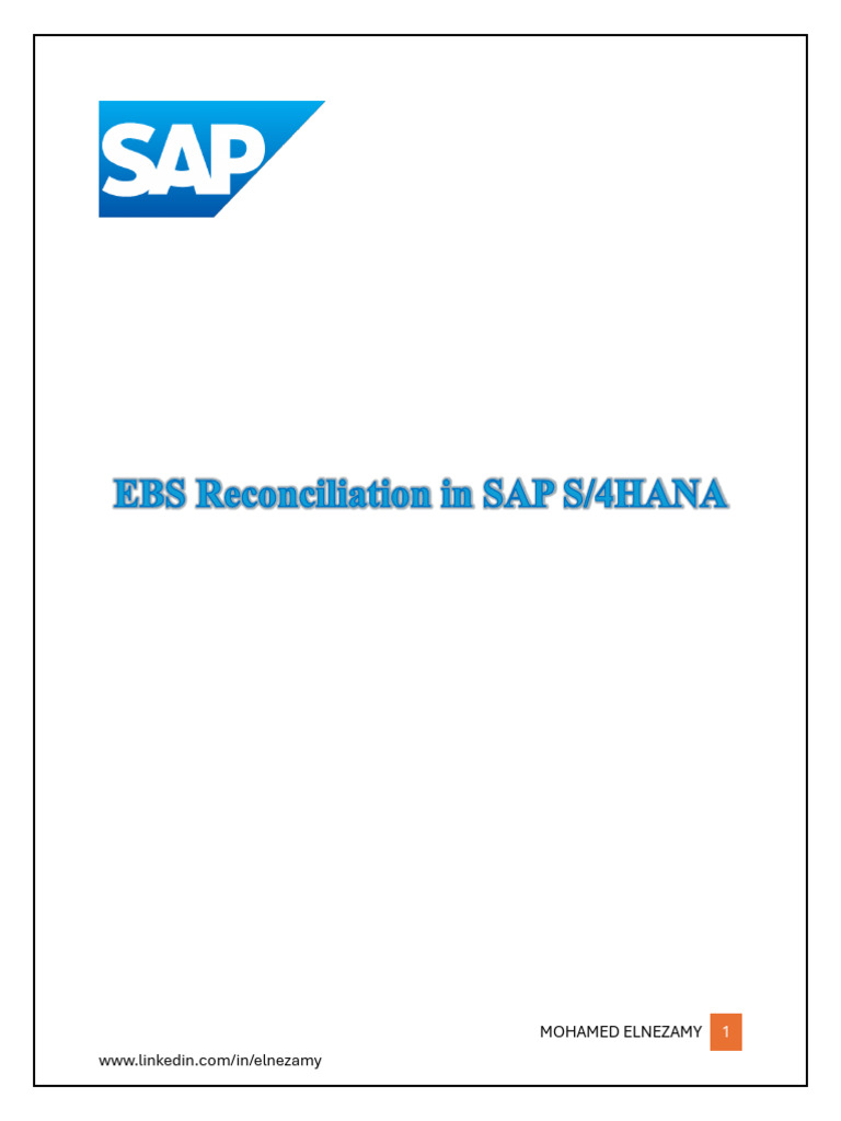 SAP EBS Configuration Guide | PDF | Debits And Credits | Banks