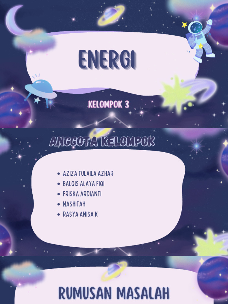 Ungu Gradasi Ruang Angkasa Estetik Tugas Presentasi | PDF