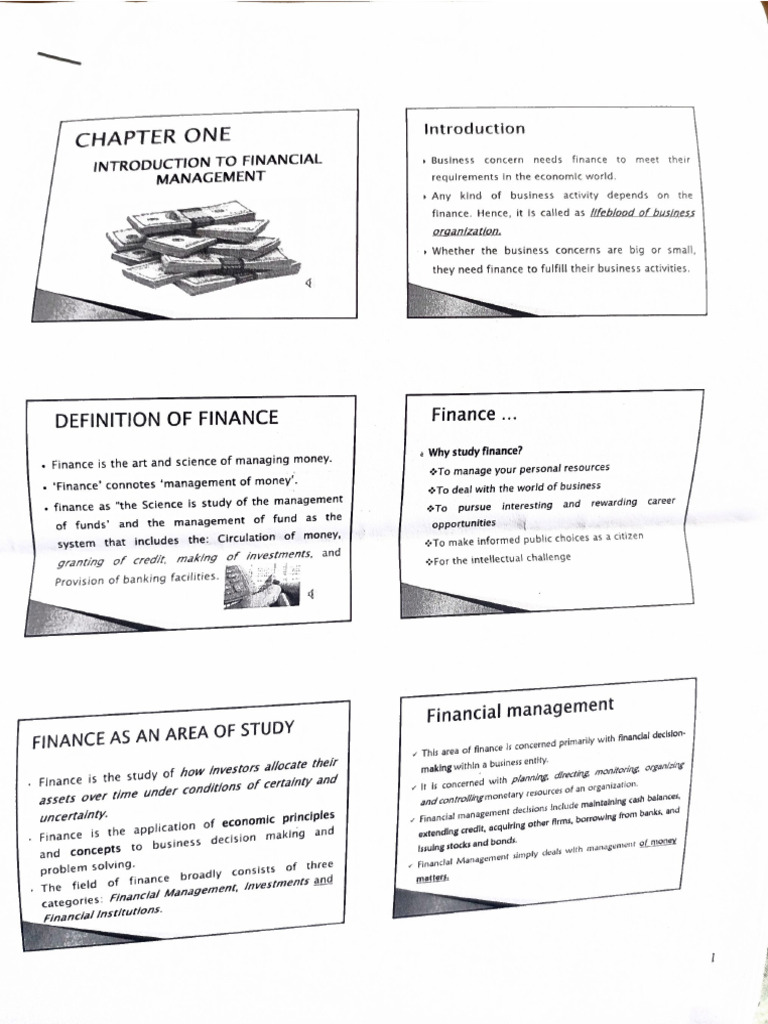 Financial MGMT CH 1 | PDF