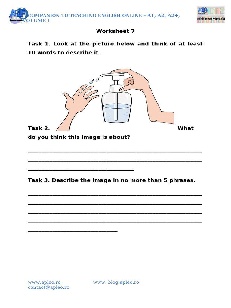 Writing A1 Worksheet 7 | PDF