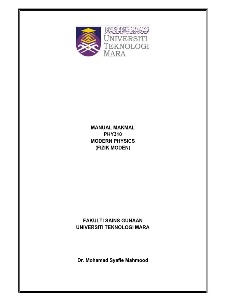 Phy310 Lab Manual | PDF | Photoelectric Effect | Electron