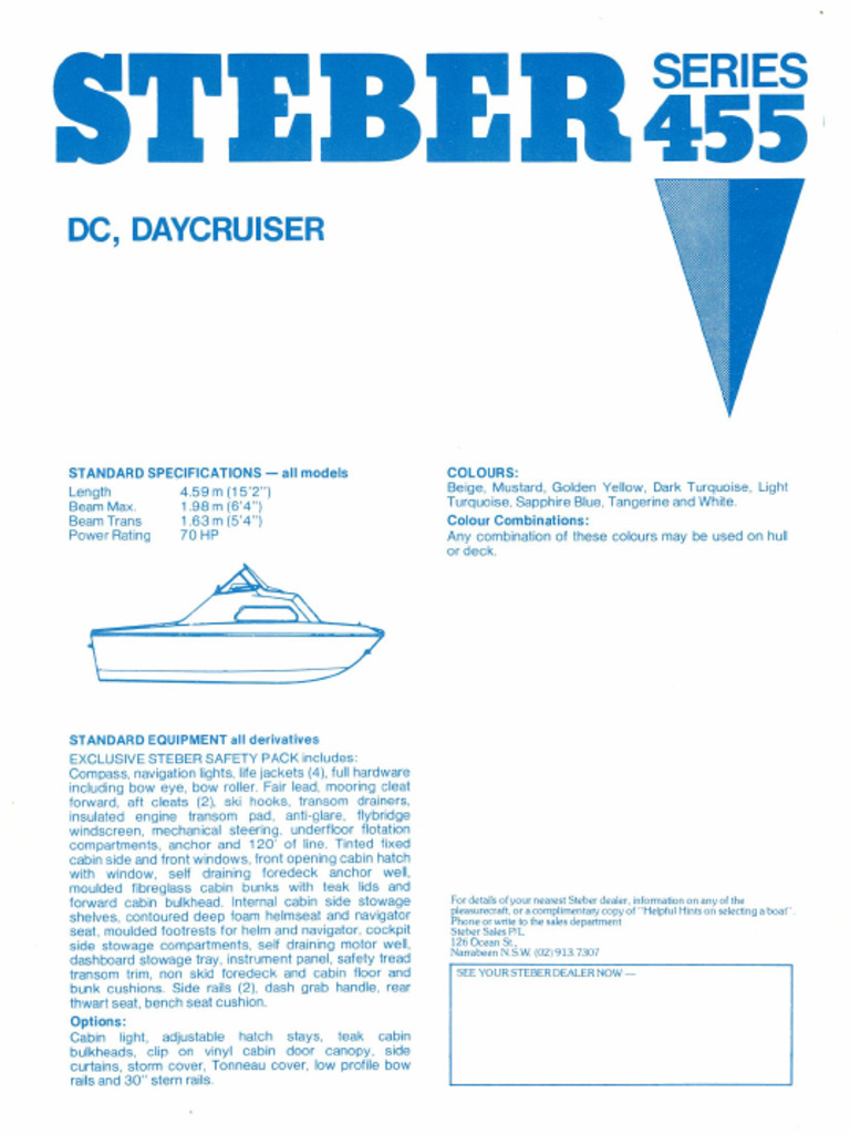 Steber 455 Series Daycruiser | PDF