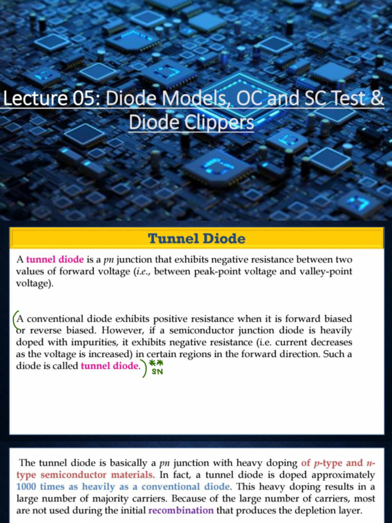 ImTgArtist Lecture 05 Diode Models, OC and SC Test & Di PDF | PDF
