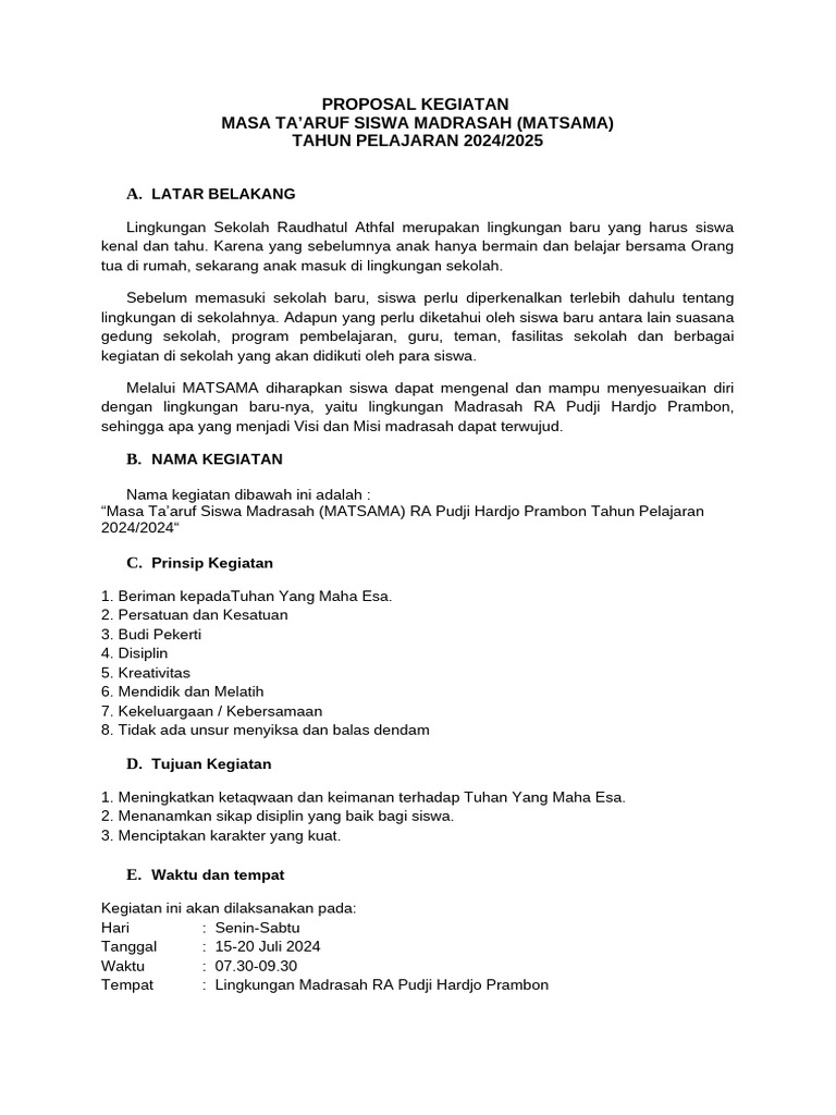 Proposal Matsama | PDF