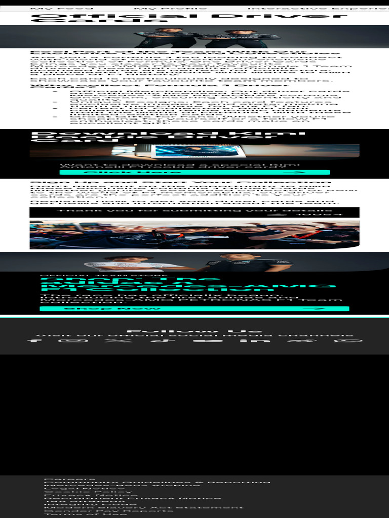 Mercedes F1 Driver Card Collection | PDF