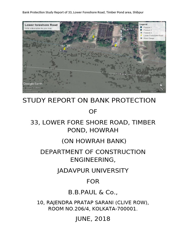 Bank Protection Study Report of Timber Pond Area Behind IIEST at 33 ...