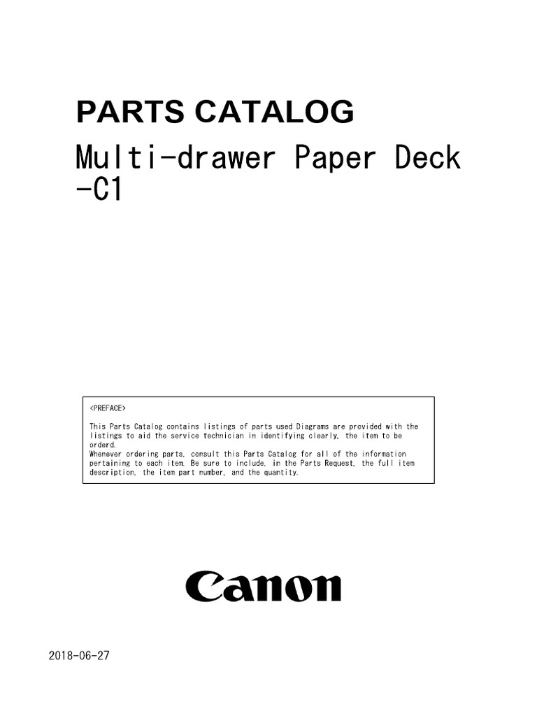 Multi-Drawer Paper Deck Parts List | PDF | Electronics | Crafts