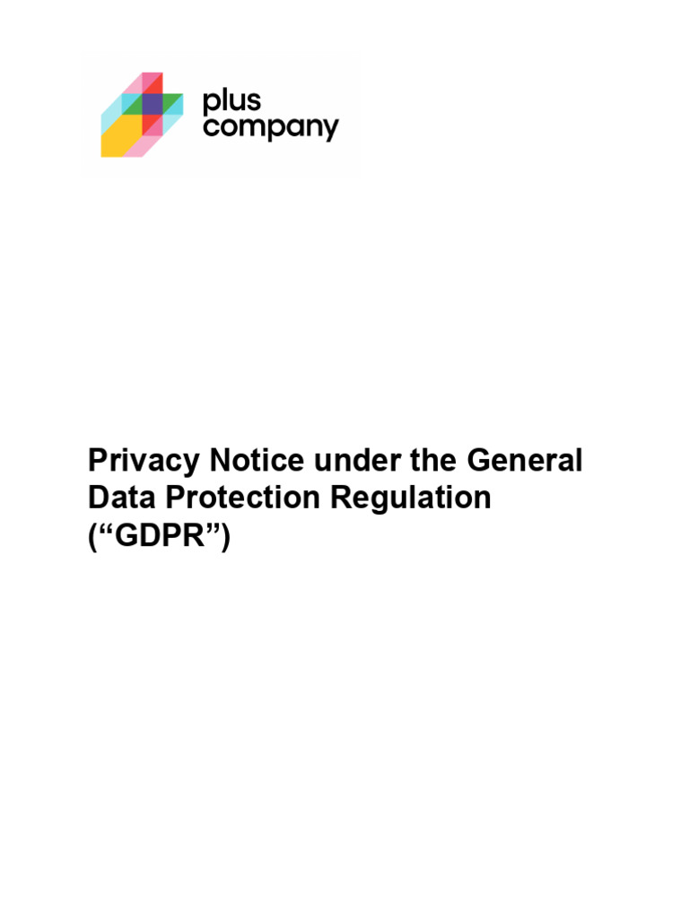 GDPR Privacy Notice Overview | PDF | Information Privacy | Http Cookie