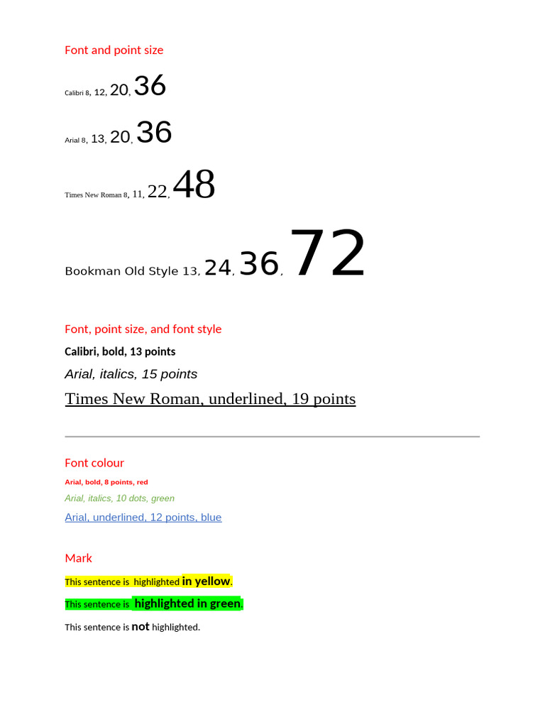 Font Styles and Formatting Guide | PDF