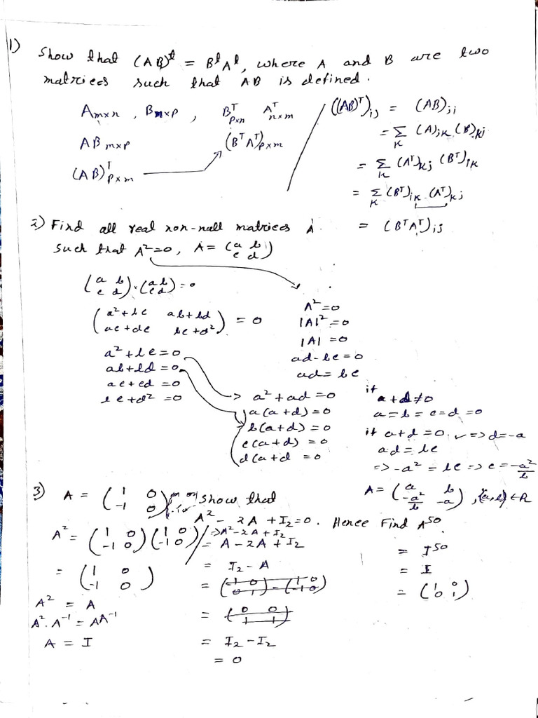 SD Maths Assignment 1st Sem | PDF