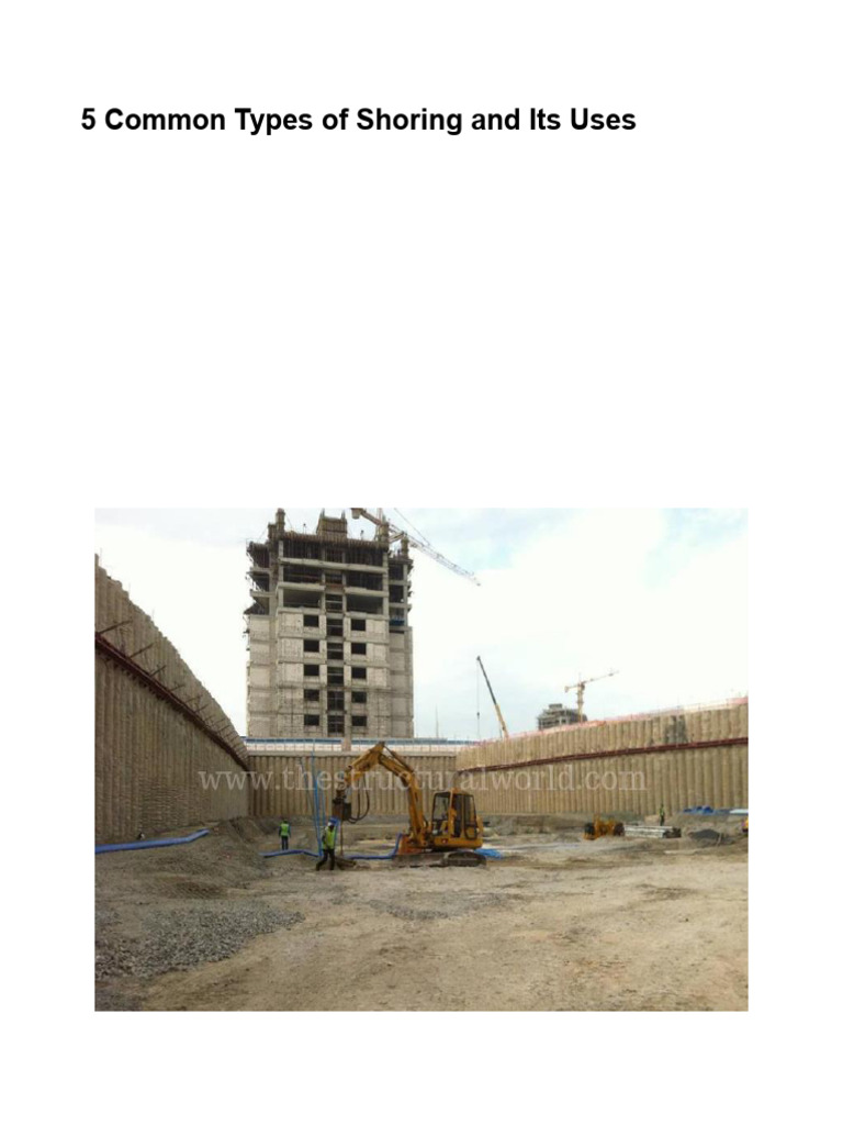 Common Types of Shoring Explained | PDF | Deep Foundation | Structural ...